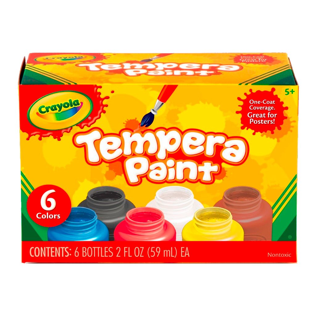 Tempera de 6 Colores Marca Crayola - LIBRERÍA - PAPELERÍA BRASIL BOLIVIA